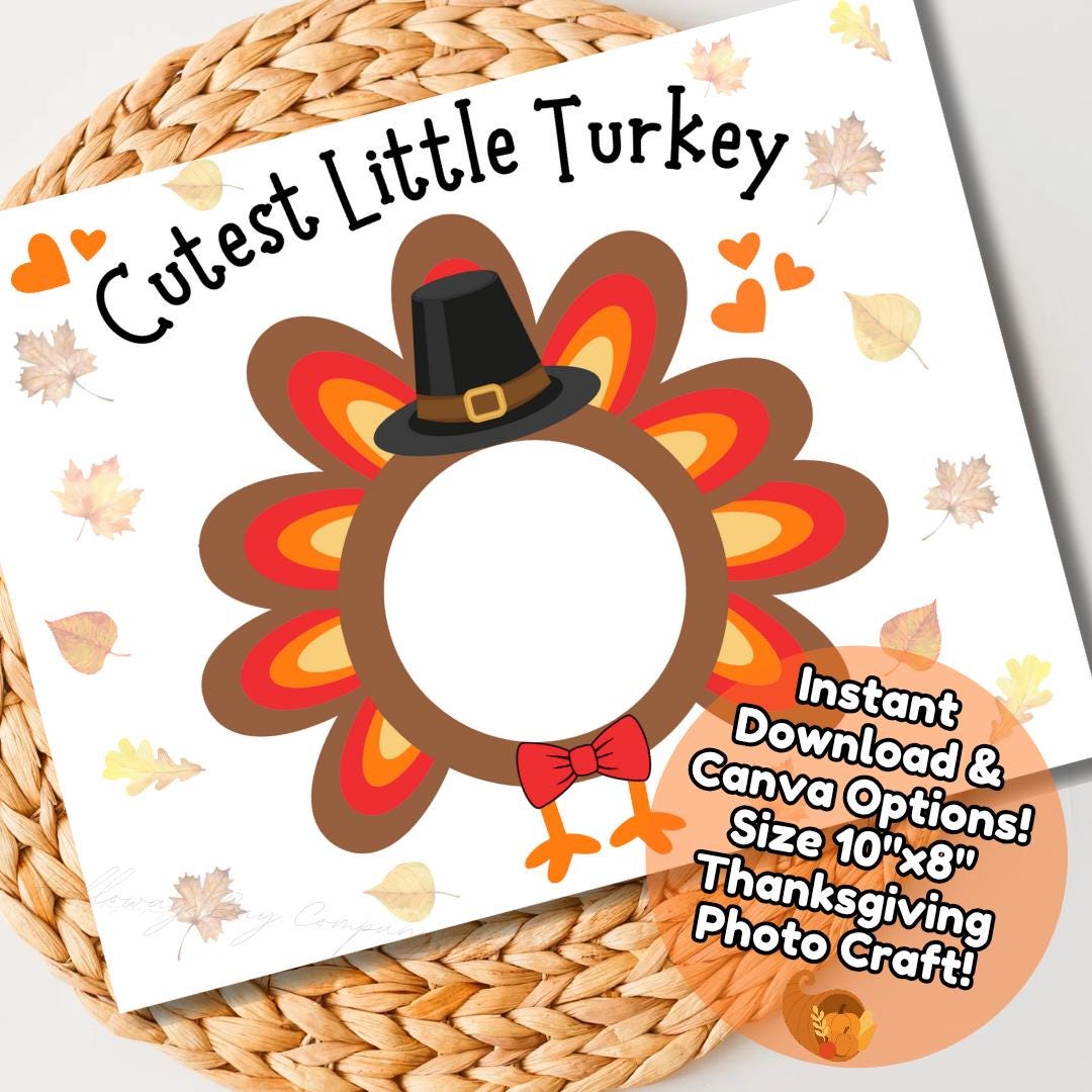 Thanksgiving Crafts for Kids, Thanksgiving Turkey Photo Craft Toddler ...