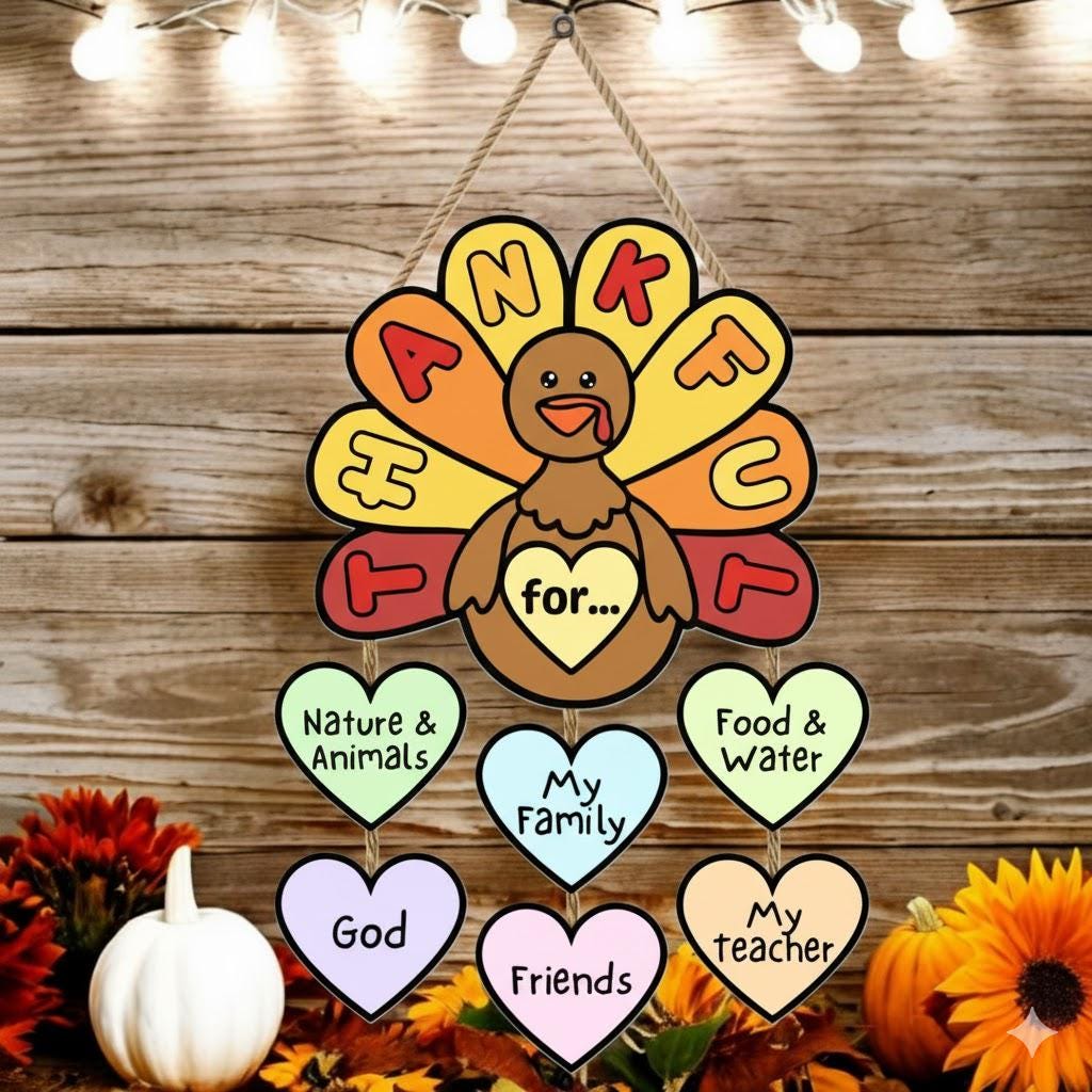 Thankful Turkey Mobile, Thanksgiving Crafts Sunday School Crafts ...