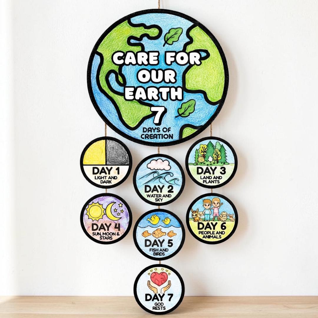 Earth Day Craft for Kids, 7 Days of Creation Crafts, Sunday School ...