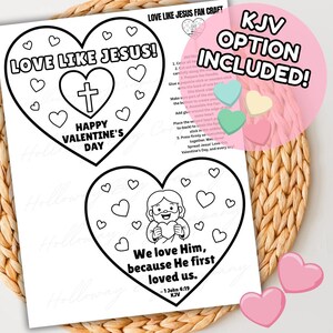 Love Like Jesus Valentines Day Bible Craft, Sunday School Lesson ...