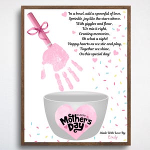 Mothers Day Handprint Art Craft, Mothers Day Craft, Gift for Mom ...