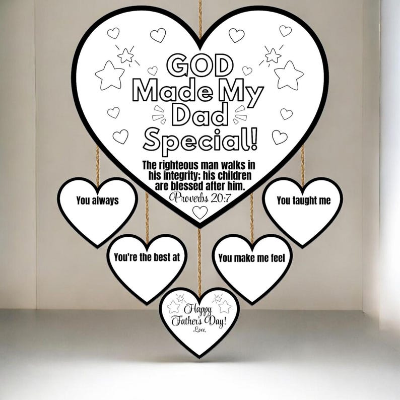 God Made My Dad Special Father's Day Craft Mobile, Fathers Day Crafts ...