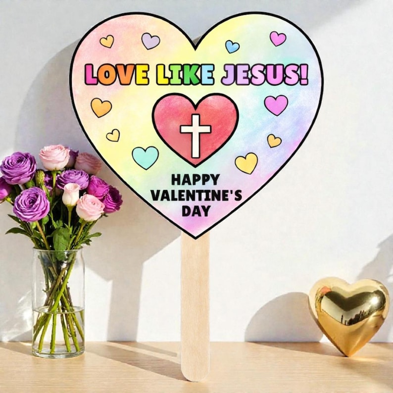 Love Like Jesus Valentines Day Bible Craft, Sunday School Lesson ...