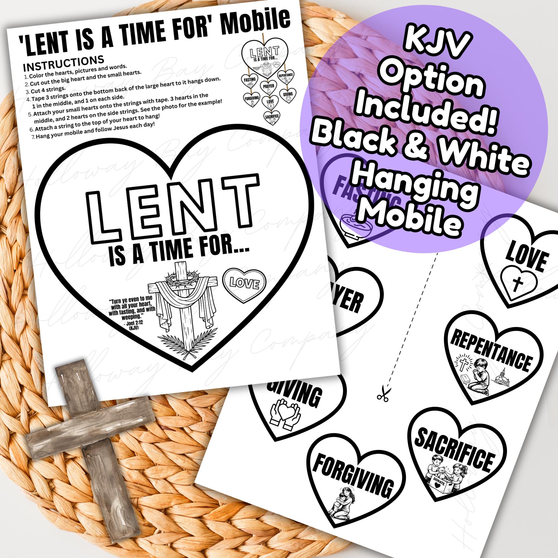 Lent Crafts, Kids Lent Activity, Lent Craft Printable, Ash Wednesday ...