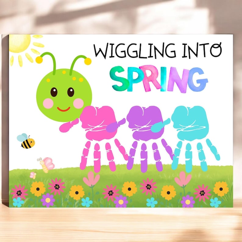 Spring Crafts for Kids, Handprint Art, Spring Craft, Kids Spring Craft ...