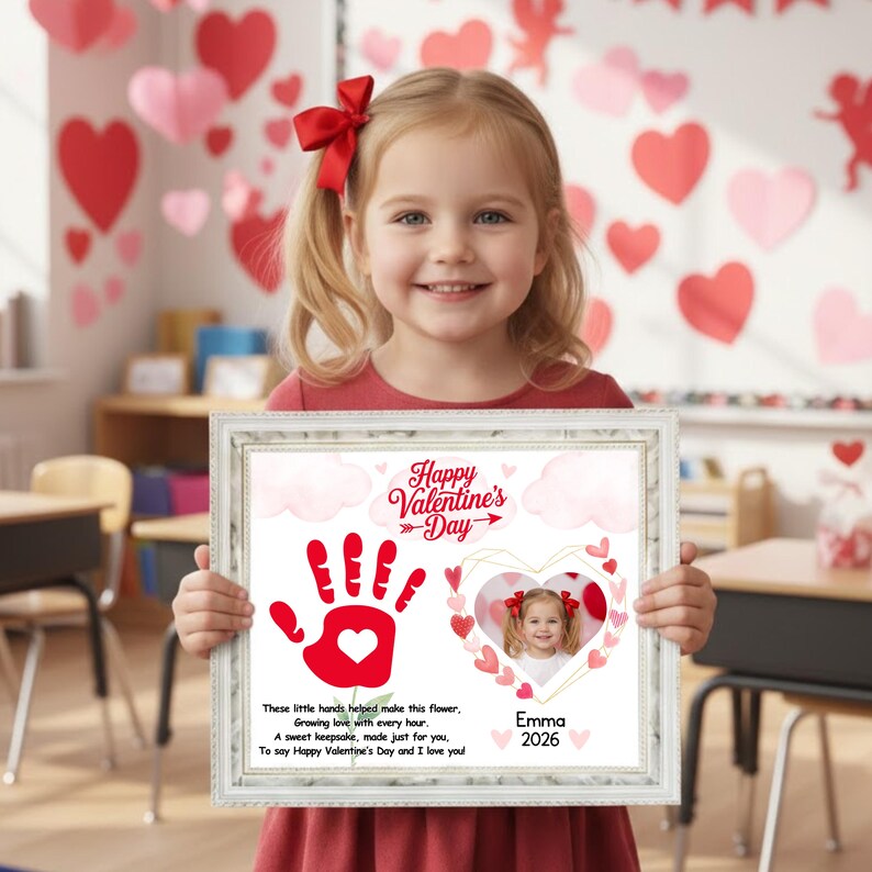 Valentines Day Handprint Craft Poem Kindergarten Preschool Prek Daycare ...