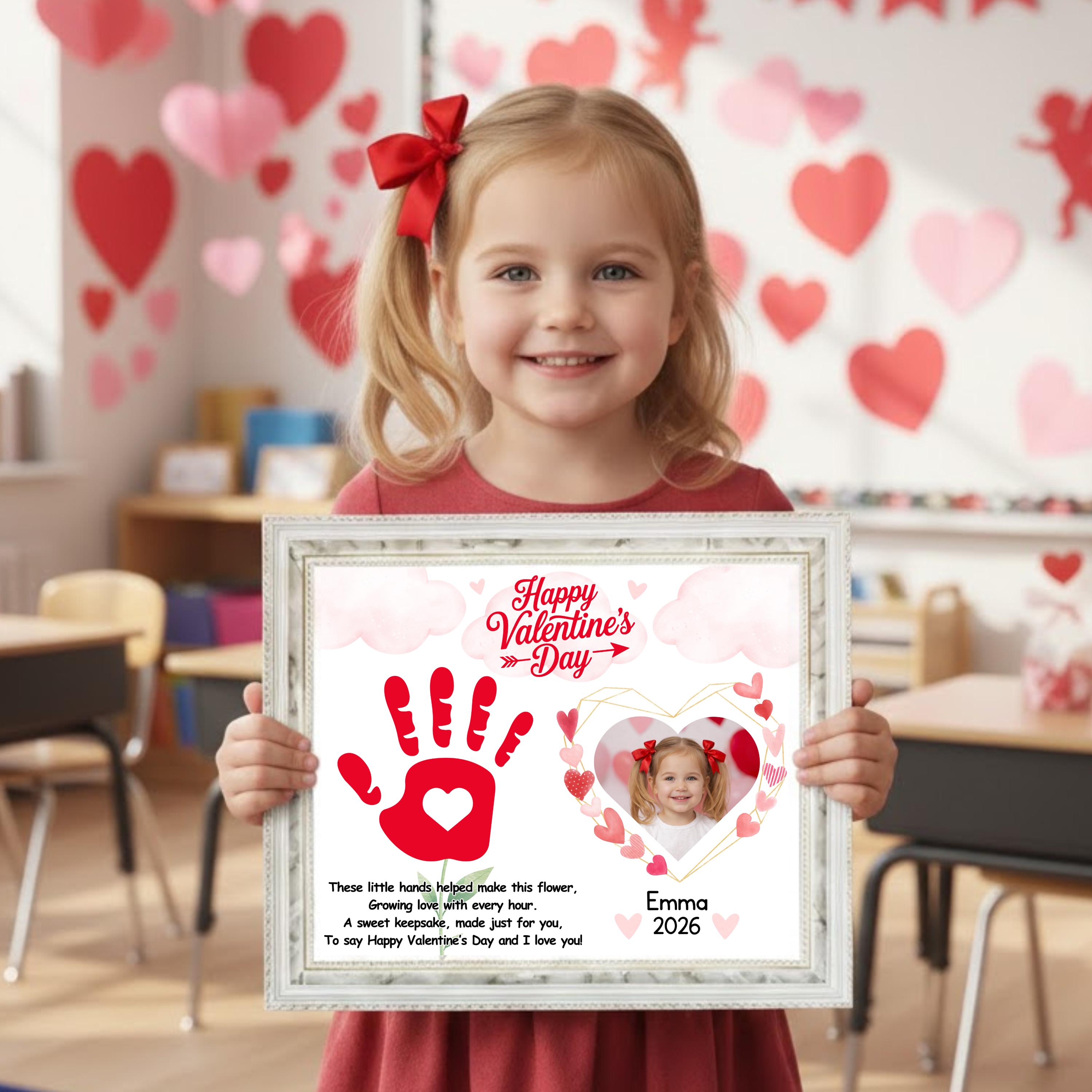 Valentines Day Handprint Craft Poem Kindergarten Preschool Prek Daycare ...