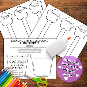God Made My Mom Special Mother's Day Craft, Mothers Day Crafts Sunday ...