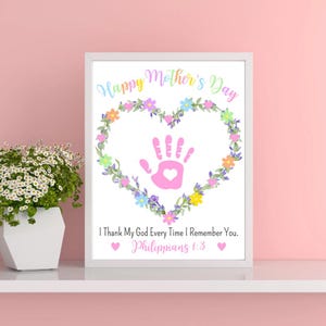 Christian Mothers Day Crafts for Kids, Mothers Day Handprint Art, Kids ...