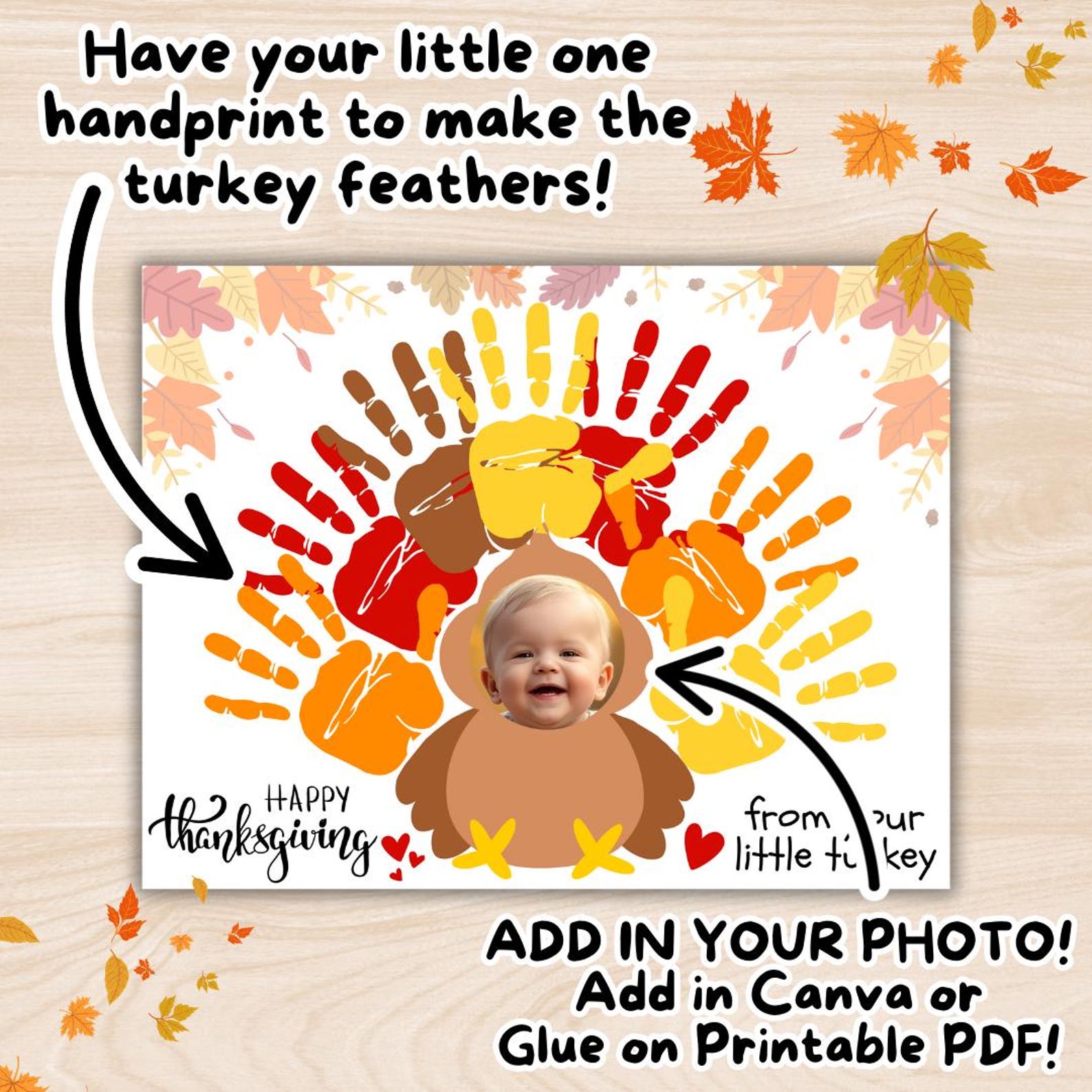 Thanksgiving Crafts for Kids, Thanksgiving Handprint Art, Baby Toddler ...