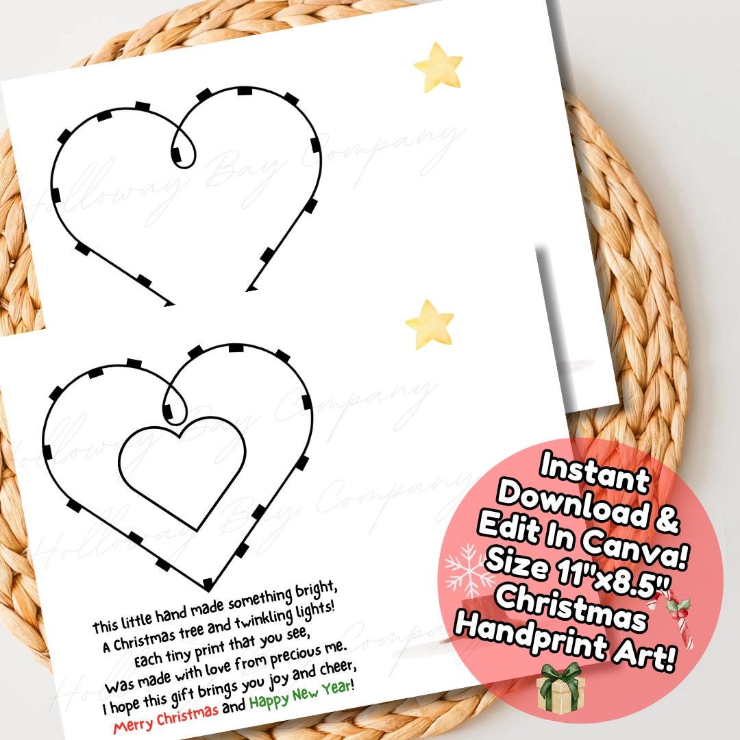 Christmas Handprint Poem Print, Christmas Handprint Art Crafts for Kids ...