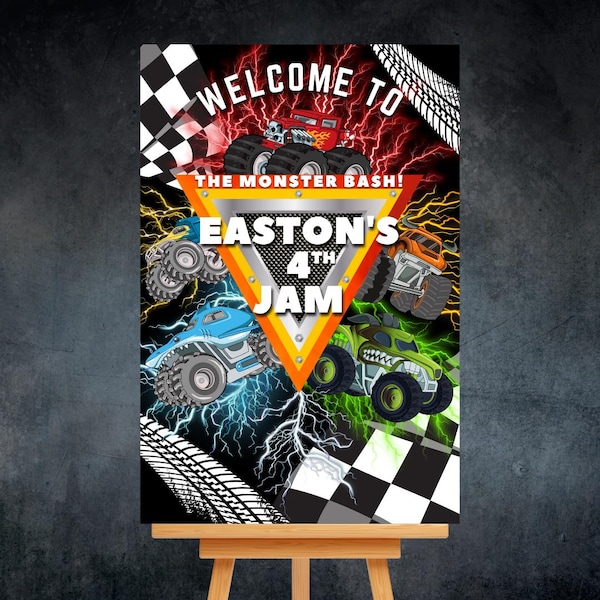 Monster Truck Banner - Etsy