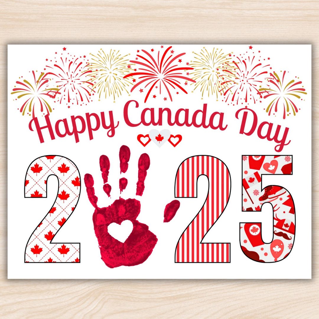 Canada Day Crafts for Kids, Canada Day Handprint Art, Kids Canada Day ...