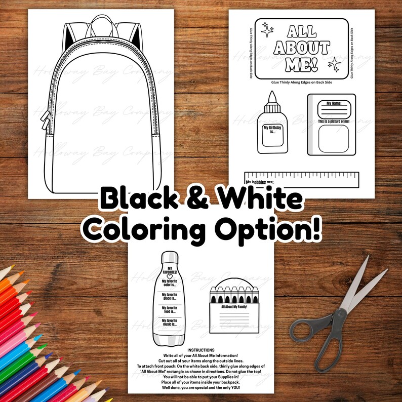 All About Me Printable, First Day of School Craft Activity, Back to ...