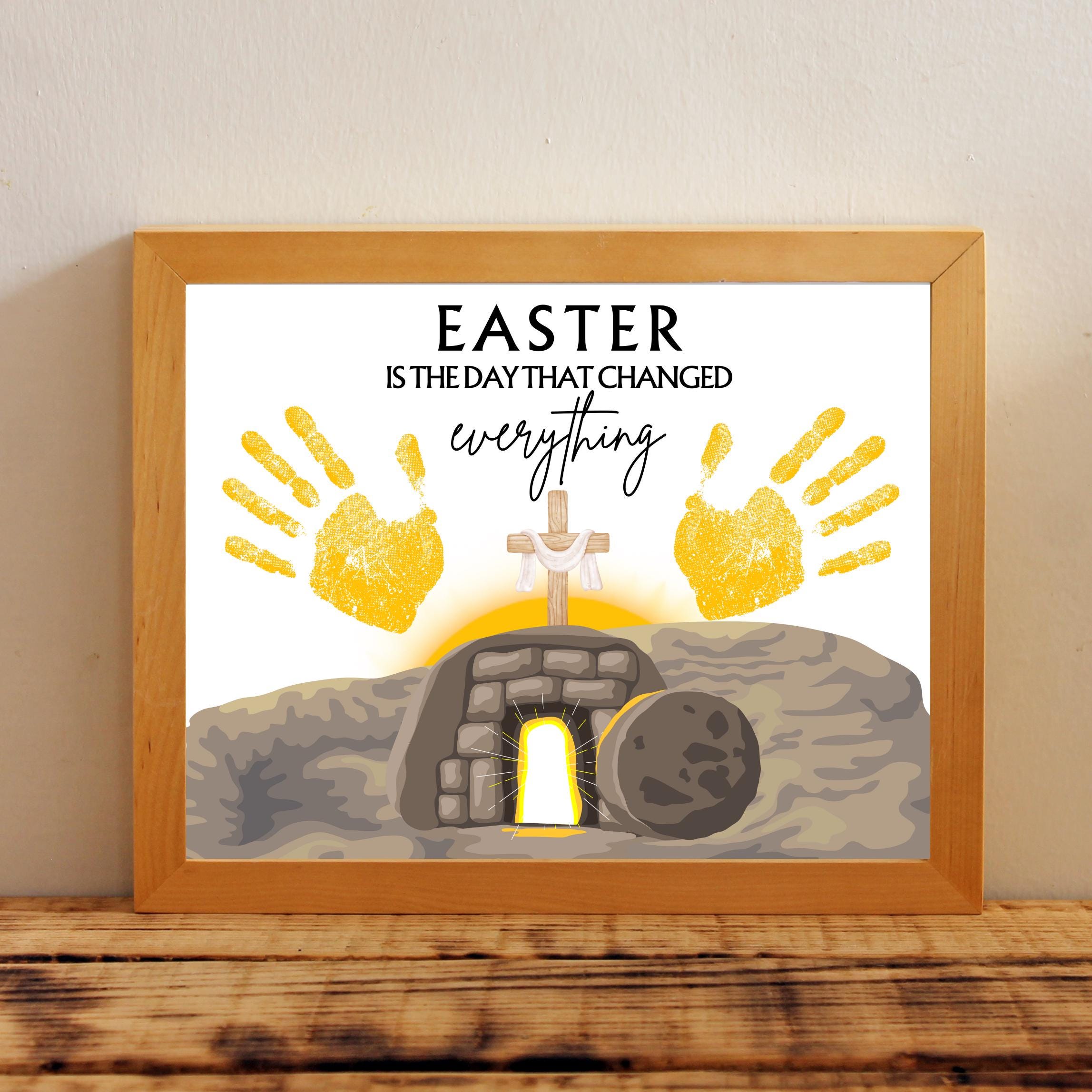 Easter Handprint Craft, Easter Printable, Christian Easter Crafts ...