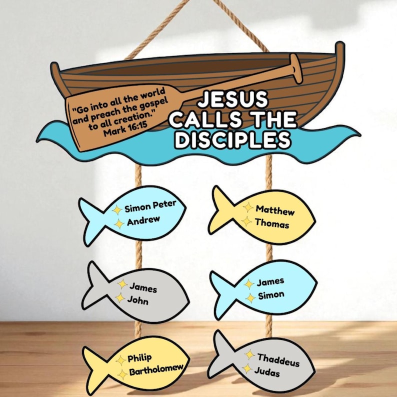 JESUS Calls the Disciples Mobile Hanging Craft, Kids Sunday School ...
