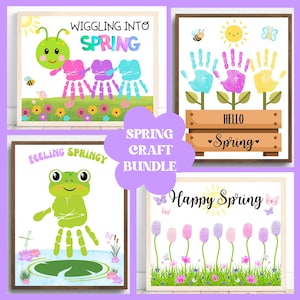 Spring Handprint, Spring Handprint Craft, Kids Craft Bundle, Spring ...