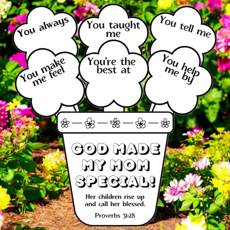 God Made My Mom Special Mother's Day Craft, Mothers Day Crafts Sunday ...