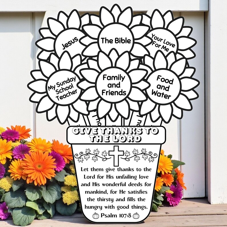 Give Thanks to the Lord Scripture Craft, Thanksgiving Crafts Bible ...