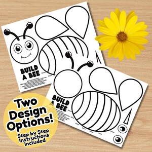Summer Crafts, Bee Printable Craft, Build A Bee Spring Activity for ...