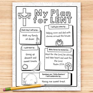 Lent Planner, Lent Crafts, Lent Craft Printable, Lent Crafts for Kids ...