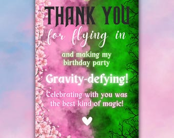 Wicked Thank You Tags, Wicked Inspired Birthday Favor Tags, Wicked Gift ...