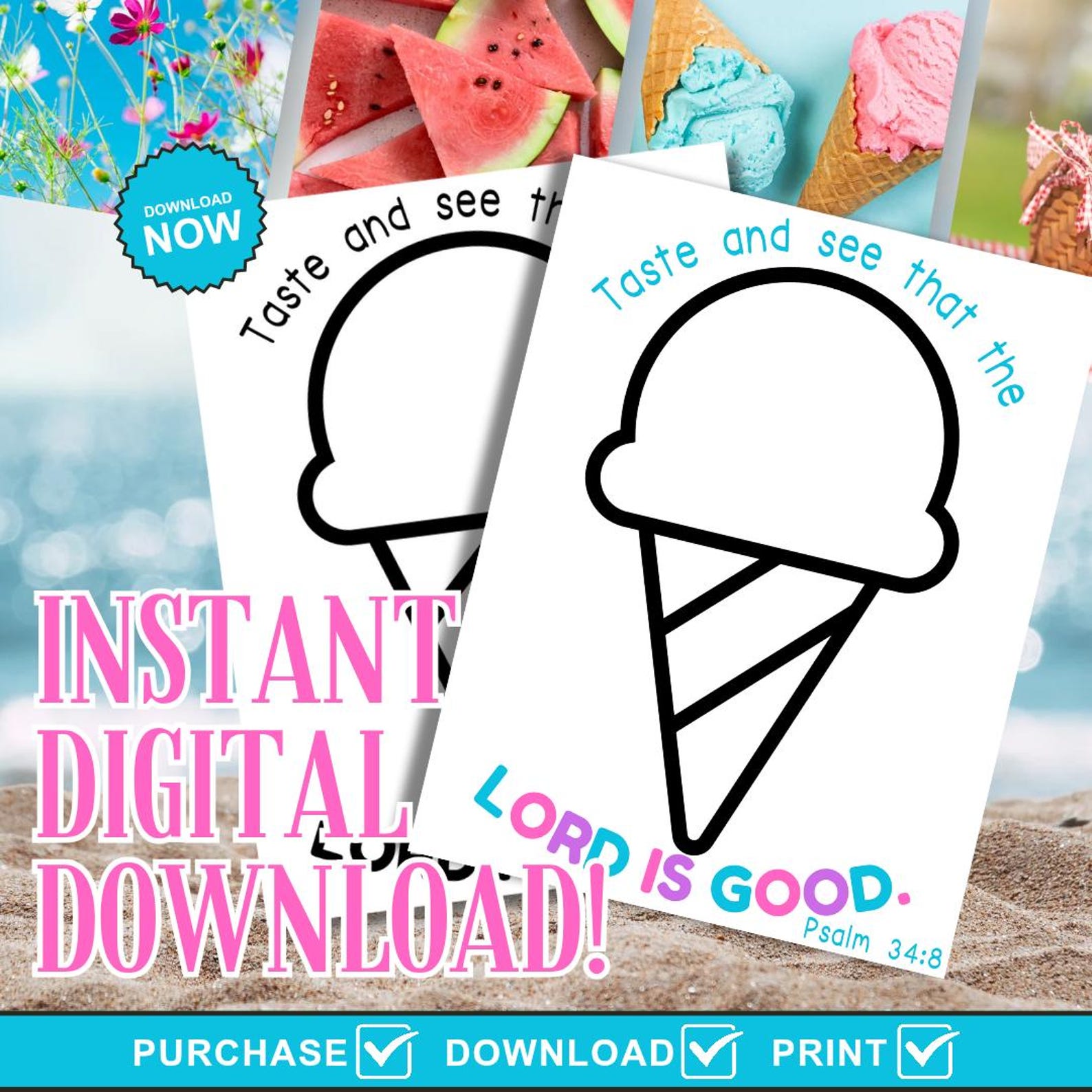 Kids Summer Sunday School Crafts, Torn Paper Crafts, Ice Cream Craft ...