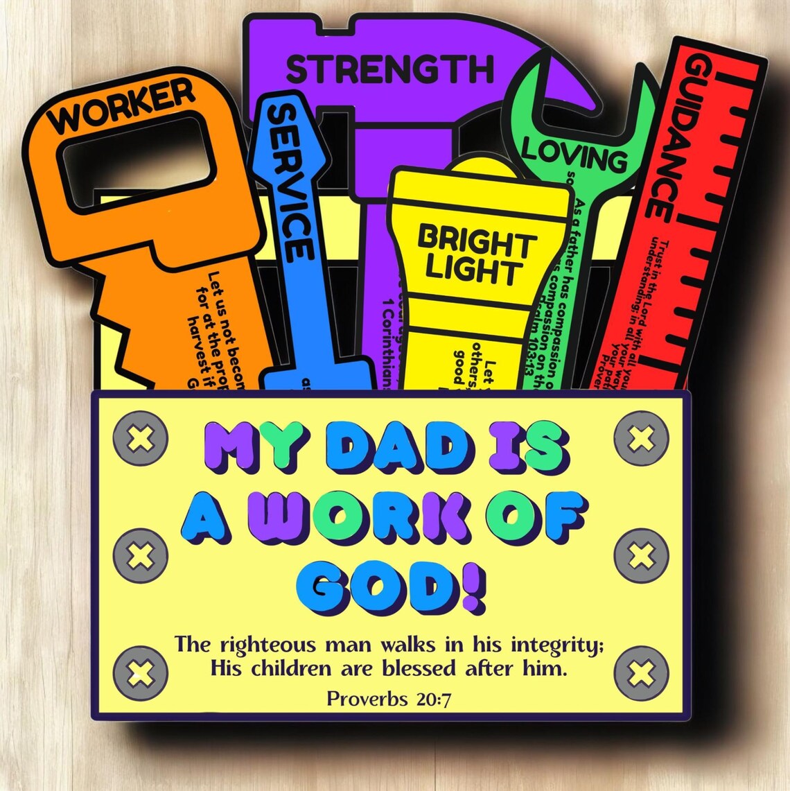 Fathers Day Crafts Sunday School Crafts Gift for Fathers Day Toolbox ...