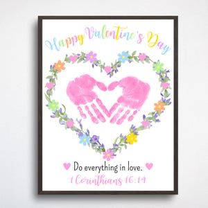 Valentine's Day Handprint Art Valentines Crafts Kids Sunday School ...