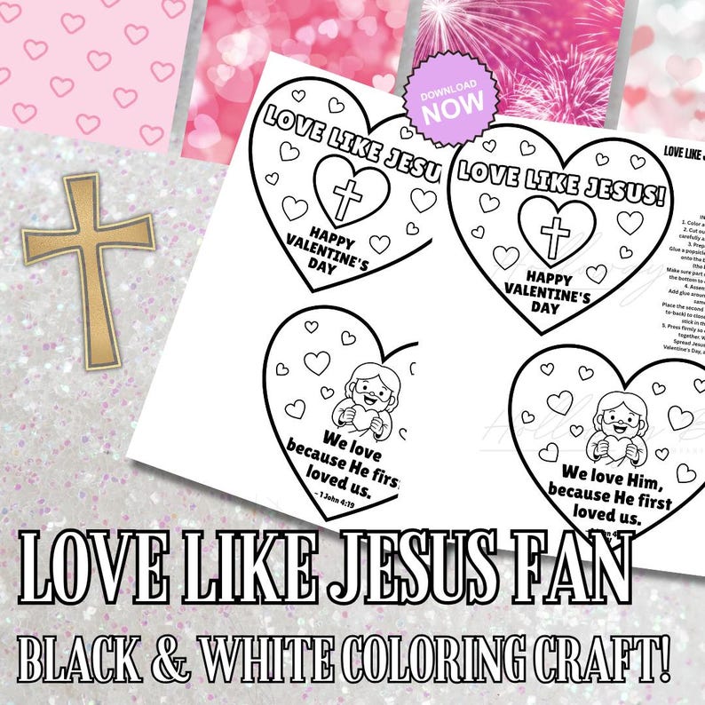Love Like Jesus Valentines Day Bible Craft, Sunday School Lesson ...
