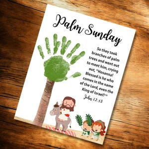 Palm Sunday Handprint Craft, Easter Handprint Art, Holy Week Crafts ...
