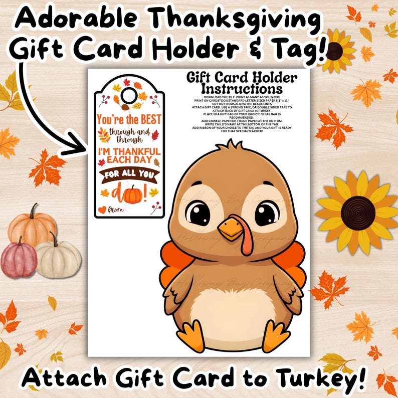 Thanksgiving Gift Tags Printable Fall Thank You Tag Appreciation Tags ...