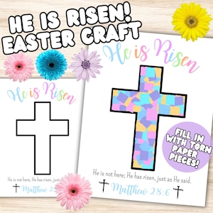 Easter Crafts, Christian Easter Crafts, Easter Printable, He is Risen ...