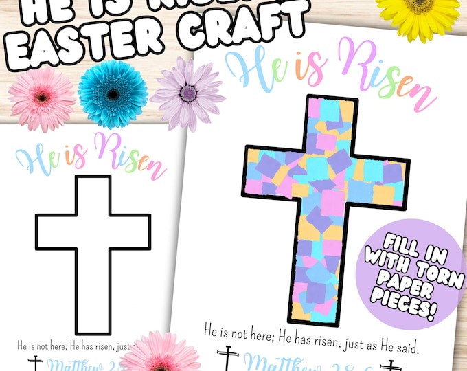 Easter Crafts, Christian Easter Crafts, Easter Printable, He is Risen ...