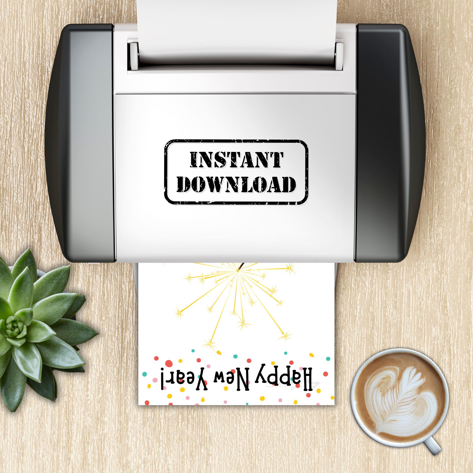 New Years Handprint Art, New Year's Eve Kids Printable Craft, New Years ...