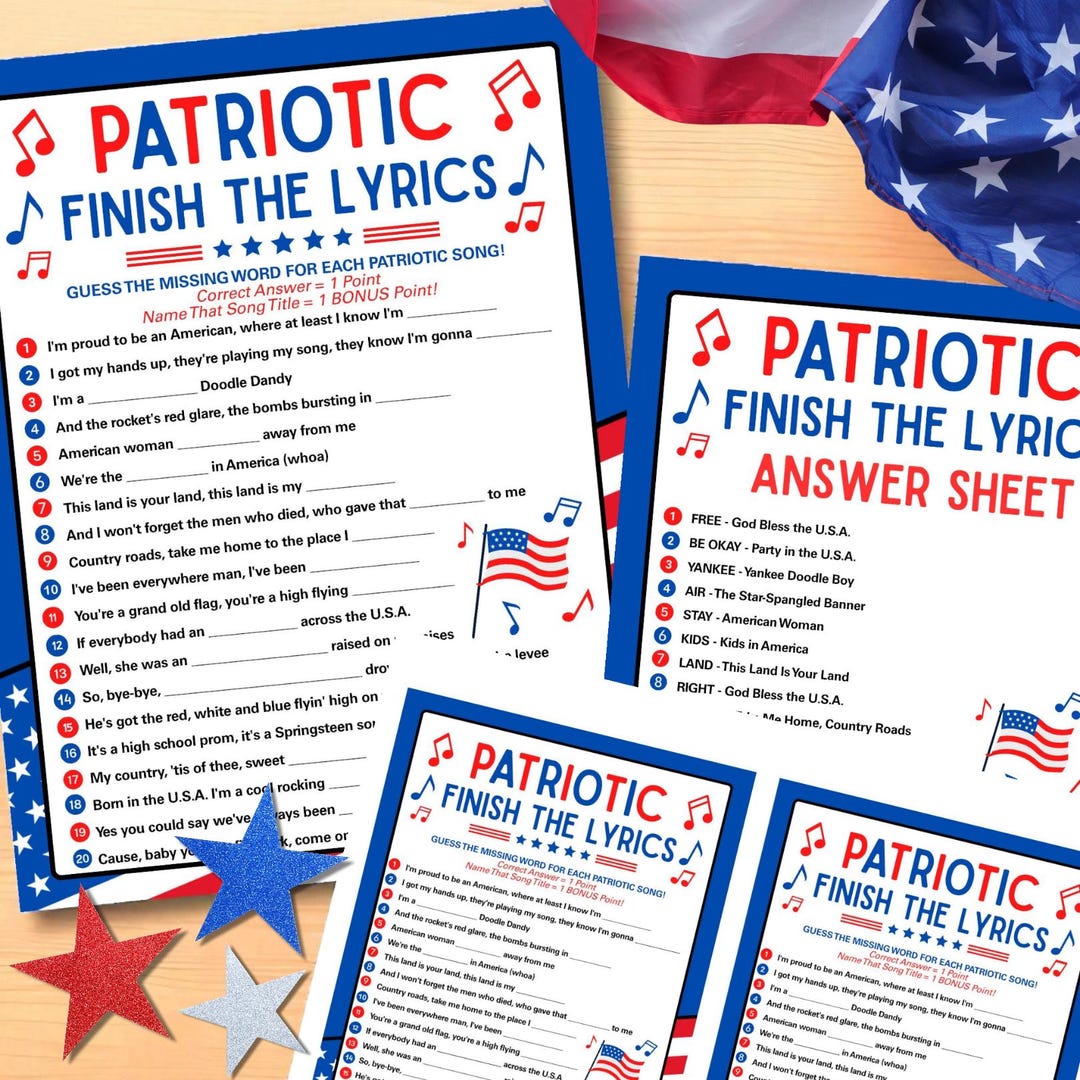 4th of July Games, Fourth of July Party Games, July 4th Trivia Finish ...