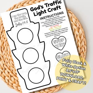 God's Traffic Light Craft, Kids Sunday School Activity, Bible Lesson ...