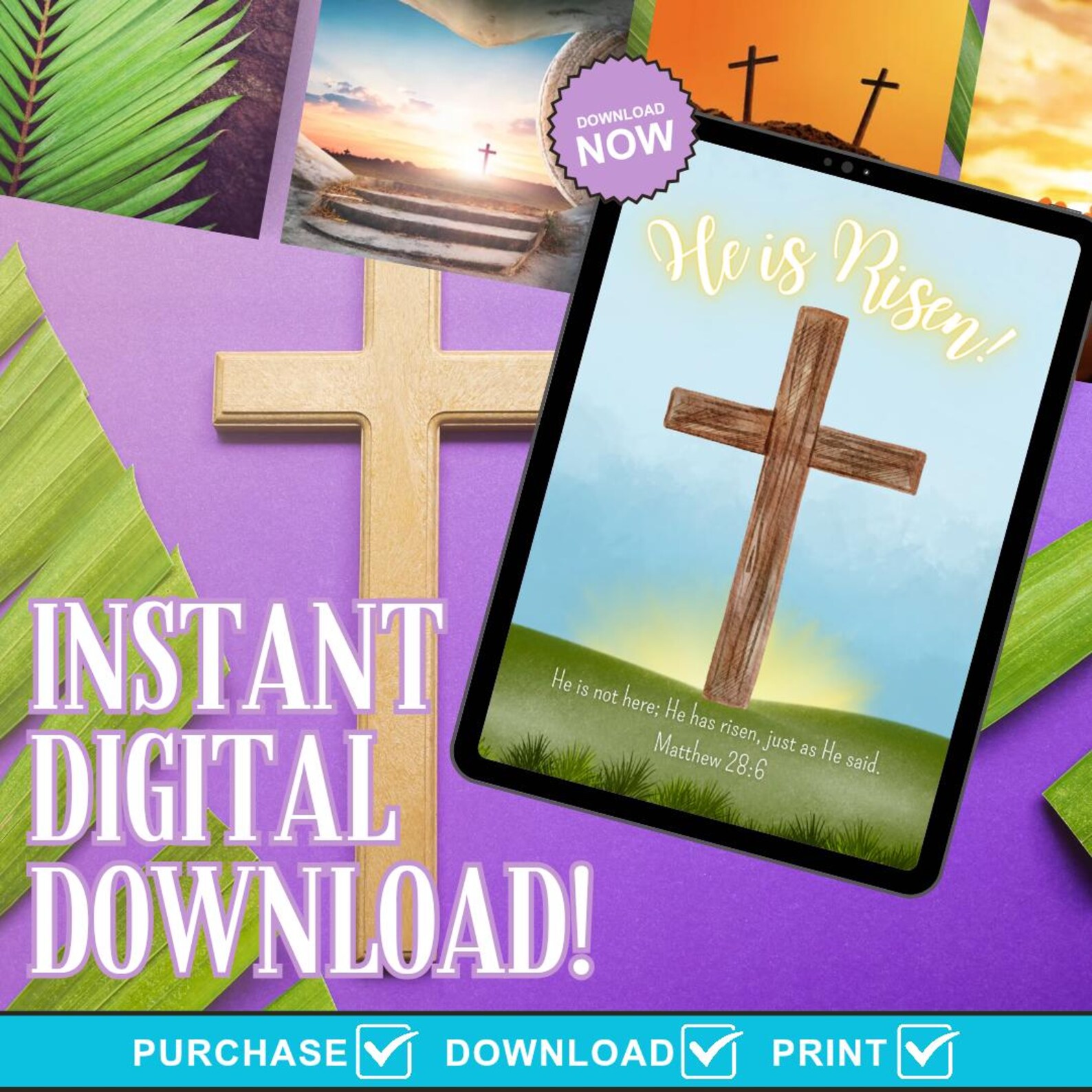 Easter Handprint Art, Easter Printable, Christian Easter Crafts, Easter ...