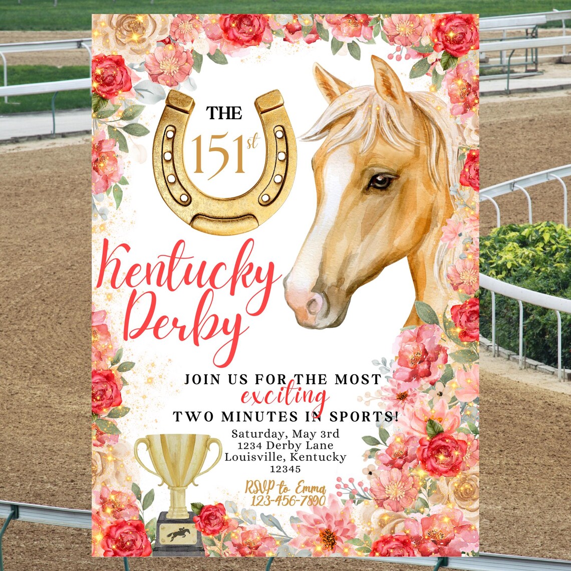 Kentucky Derby Party Invitation 2025, Kentucky Derby Invite, Race for ...