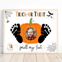 Halloween Handprint Footprint Art: Spooky DIY Keepsake (instant ...