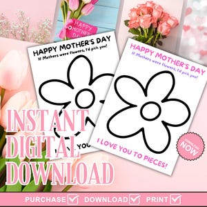 Mothers Day Flower Crafts, Mothers Day Activity, Daycare Preschool ...