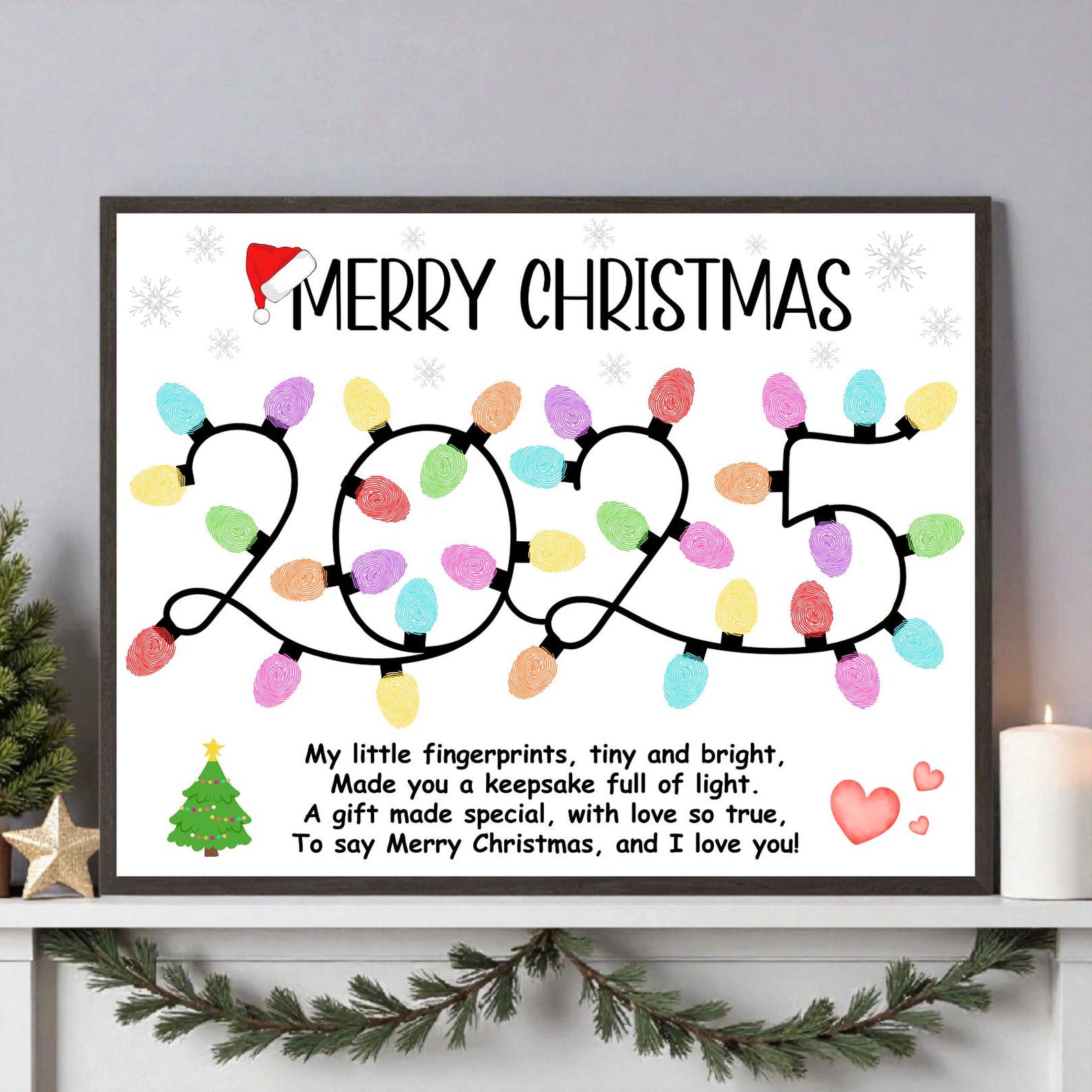 Christmas Handprint Art Poem, Kindergarten Preschool Prek Daycare ...