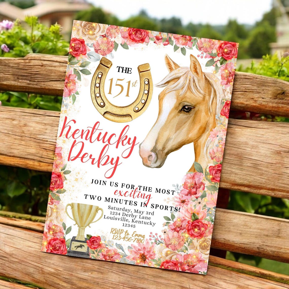 Kentucky Derby Party Invitation 2025, Kentucky Derby Invite, Race for ...