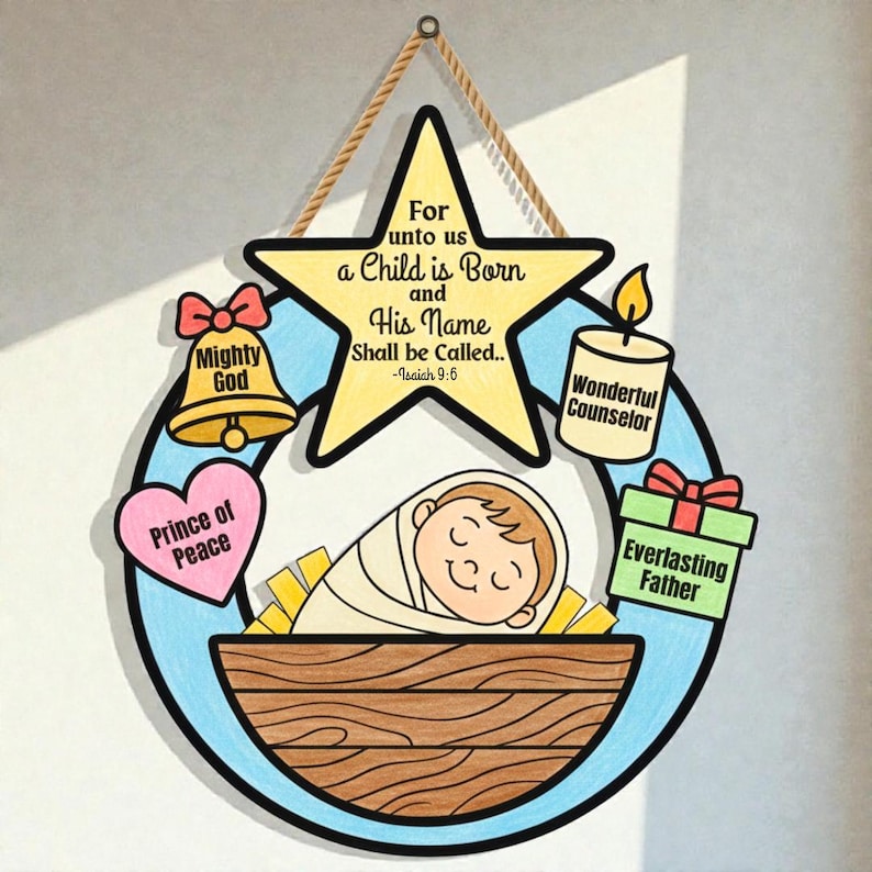 Christmas Bible Craft, Jesus Sunday School Lesson, Advent Activity ...