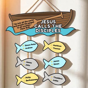 JESUS Calls the Disciples Mobile Hanging Craft, Kids Sunday School ...