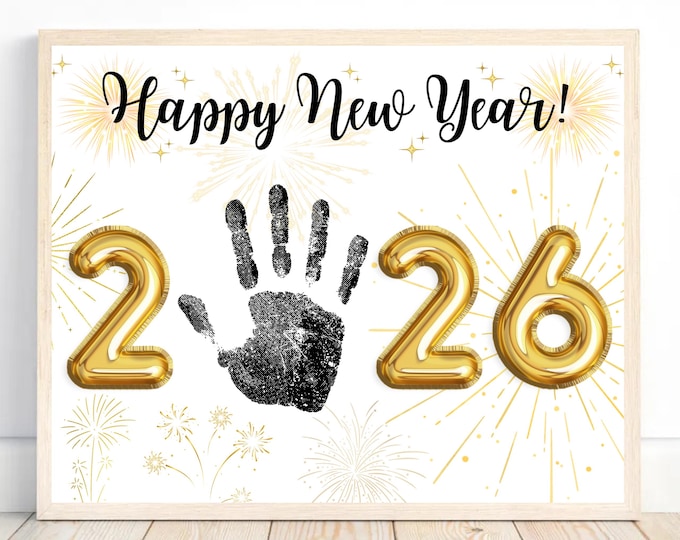 2026 New Years Poem Handprint Craft Kindergarten Preschool Prek Daycare ...