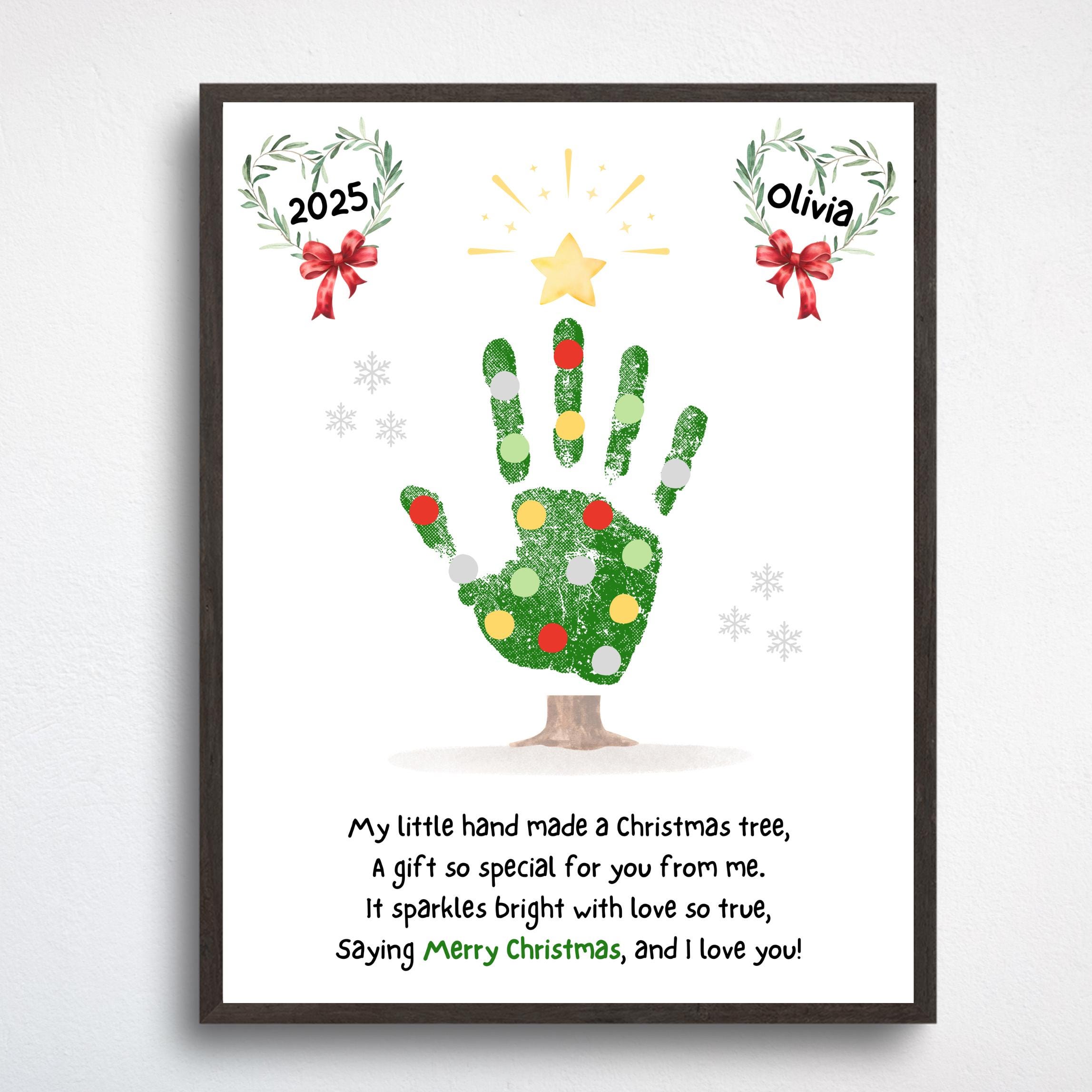 Christmas Handprint Craft, Christmas Tree Handprint Art Christmas ...
