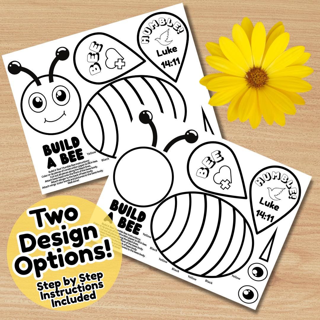 Bee Humble Craft, Sunday School Crafts Kids Bible Scripture Coloring ...