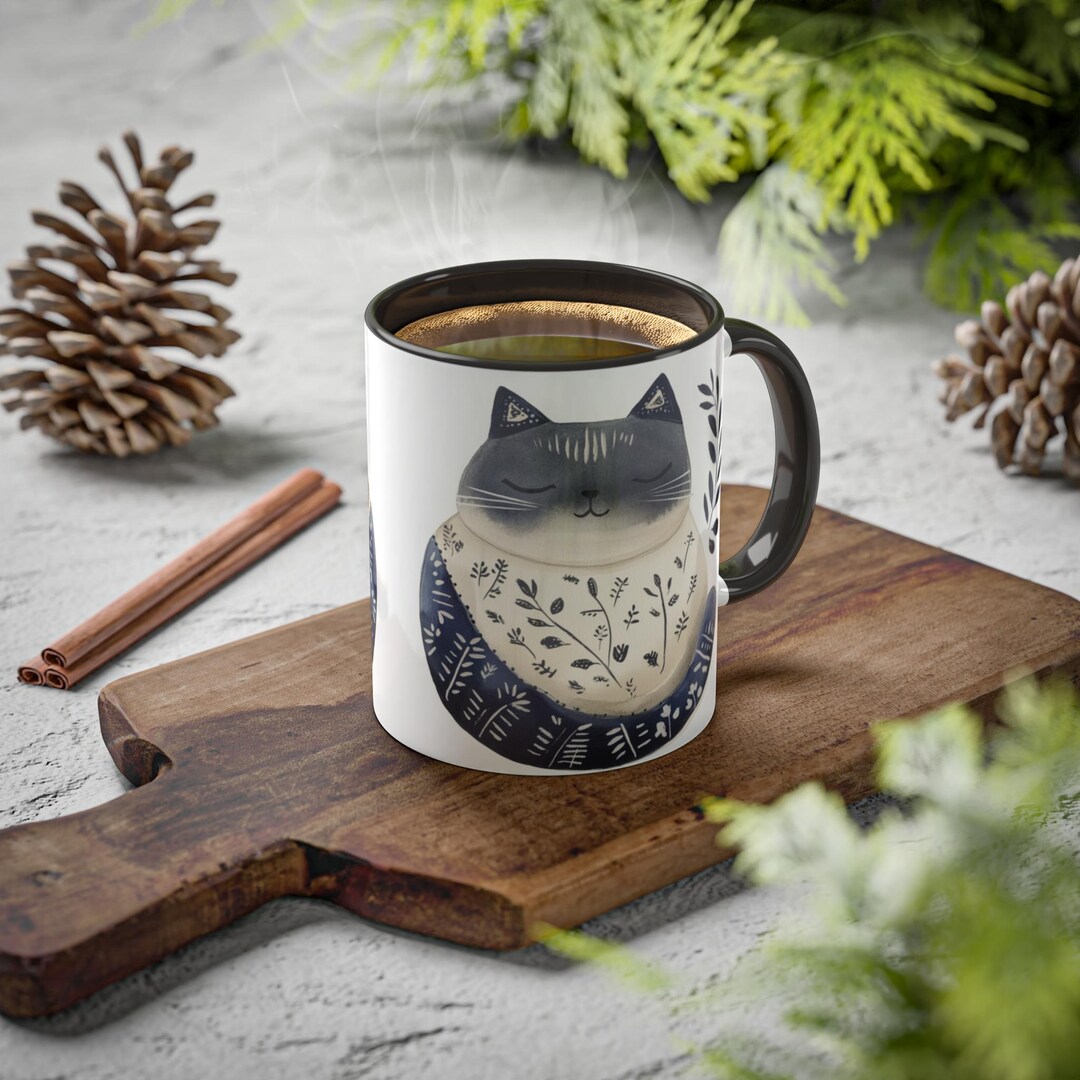 Colorful Mugs, Fortune Teller Cat Mug, Cute Cat Mug, Crazy Cat Lady Mug ...