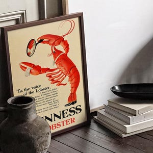 Guinness and Lobster Poster Movie Poster Wall Art Room Decor ...